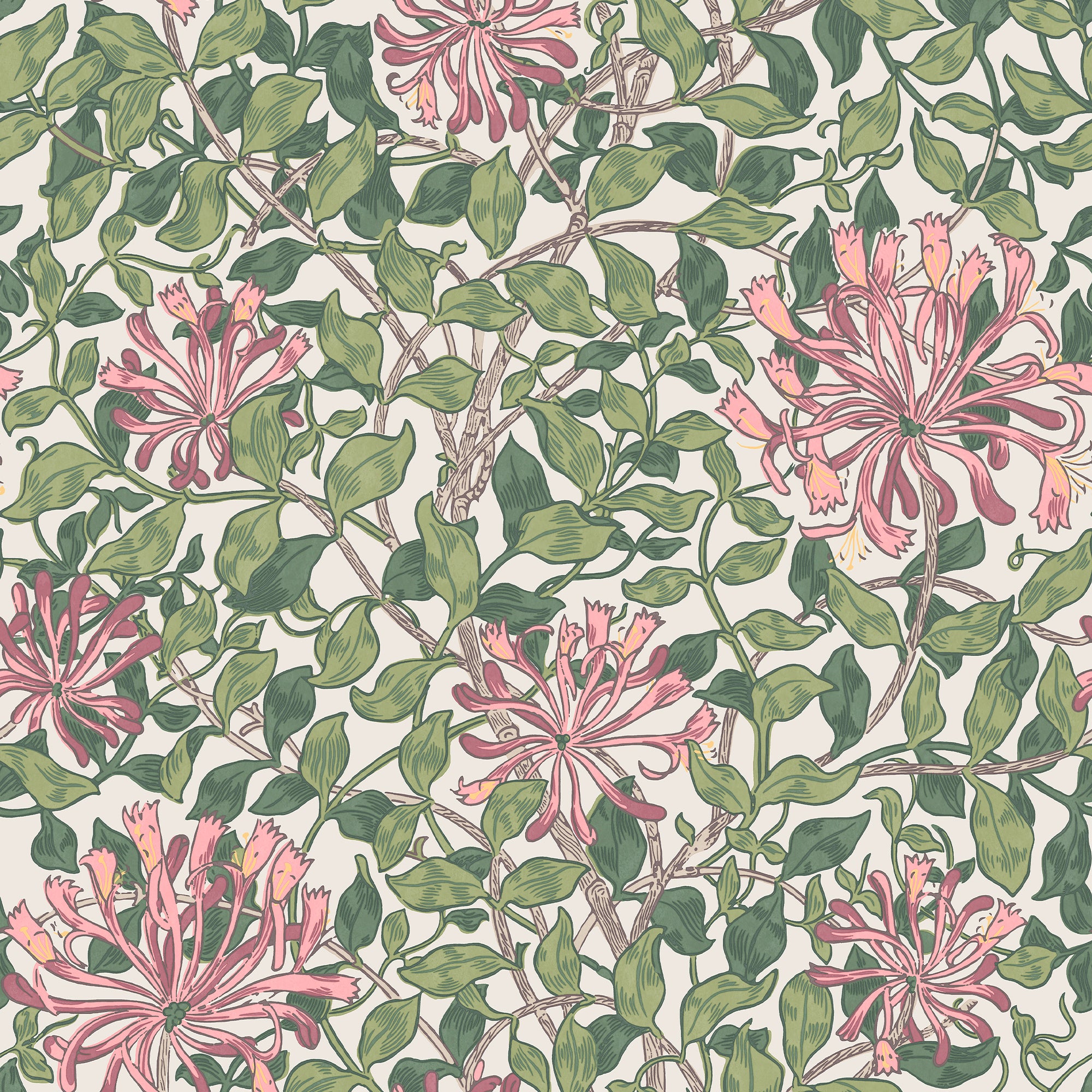 Honeysuckle Honeysuckle Blossom 140486 Wallpaper by William Morris ...