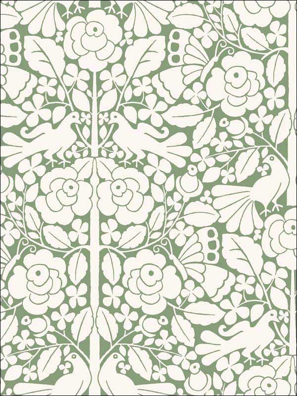 Fairy Tales Green MK1164 Wallpaper by Magnolia Home by Joanna Gaines ...