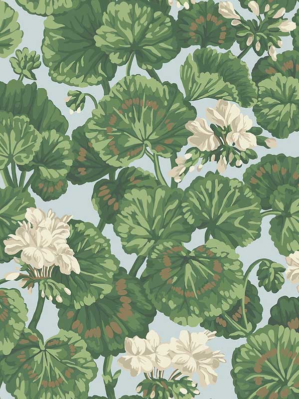 Geranium White and Sage on Seafoam 117/11035.CS.0 Wallpaper by Cole and ...