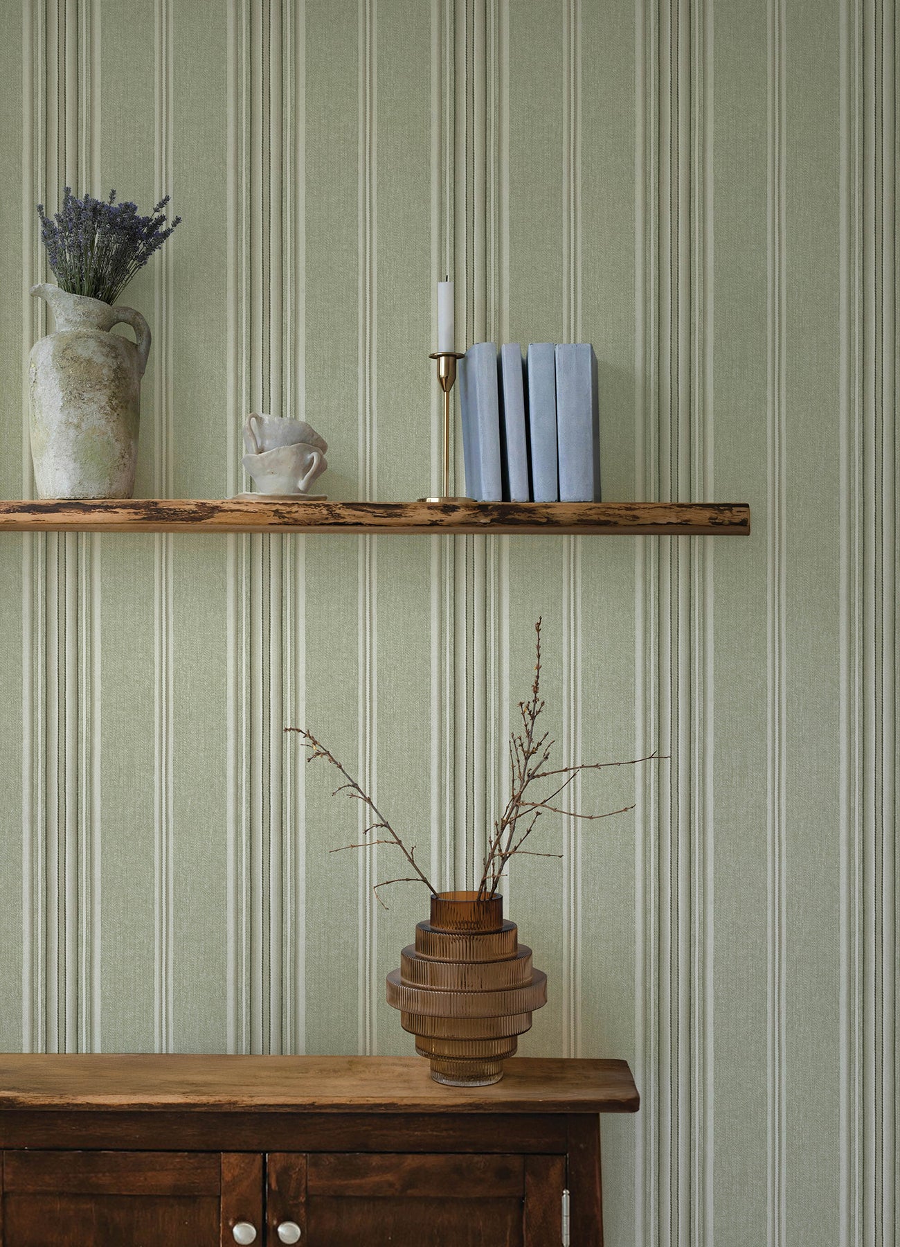 Calvados Moss 4169-83121 Wallpaper by Chesapeake - Wallpapers To Go