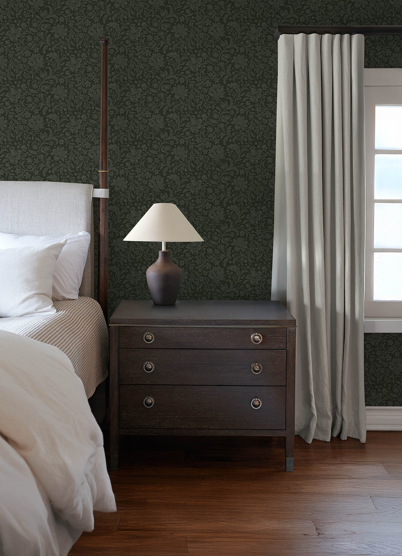 Hague Dark Green 4173-27628 Wallpaper by A Street Prints - Wallpapers To Go