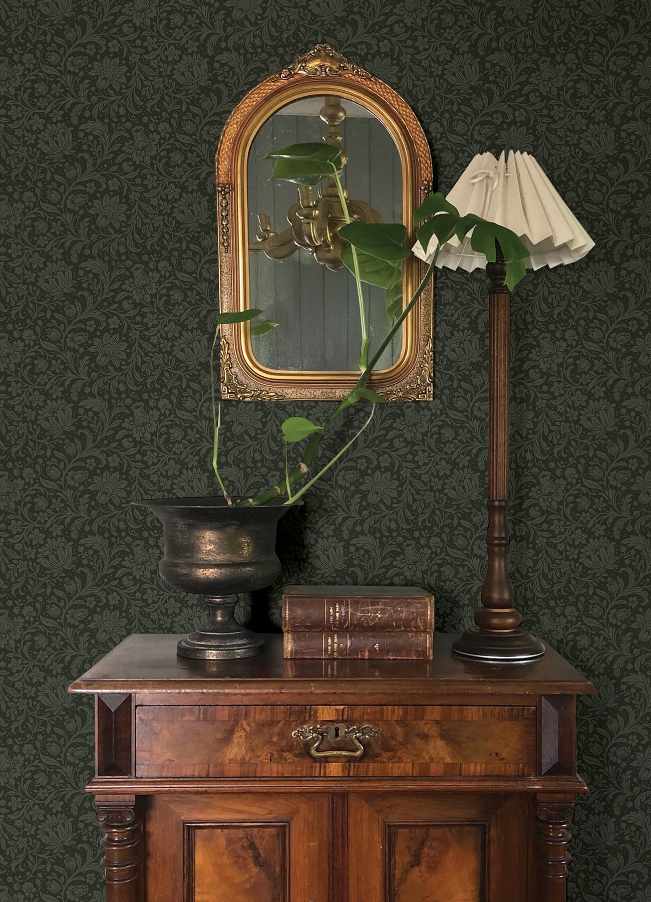 Hague Dark Green 4173-27628 Wallpaper by A Street Prints - Wallpapers To Go