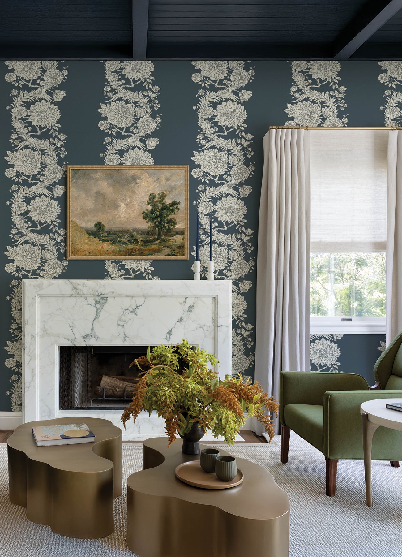 Gisela Blue 4173-27642 Wallpaper by A Street Prints - Wallpapers To Go
