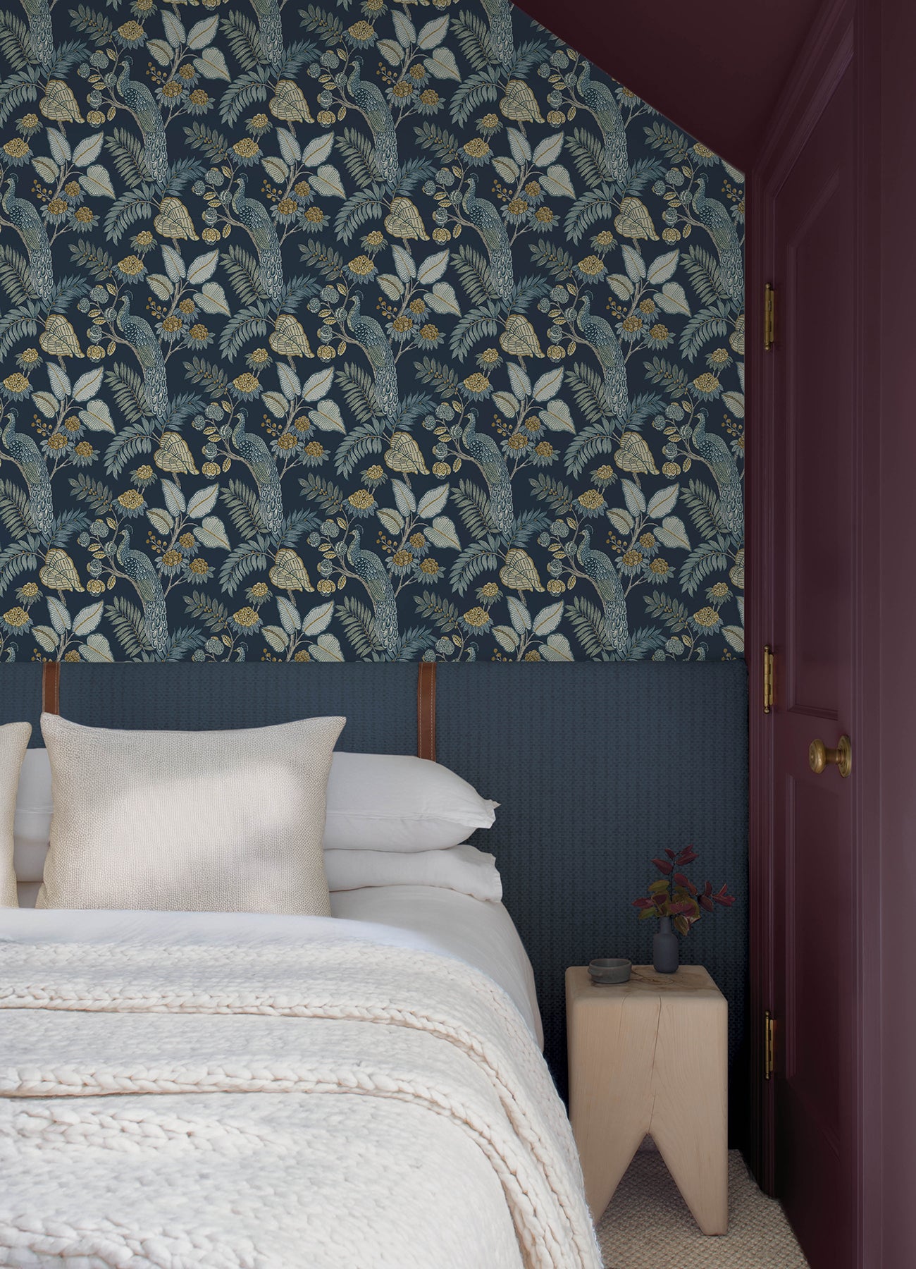 Geneva Dark Blue 4173-27643 Wallpaper by A Street Prints - Wallpapers To Go