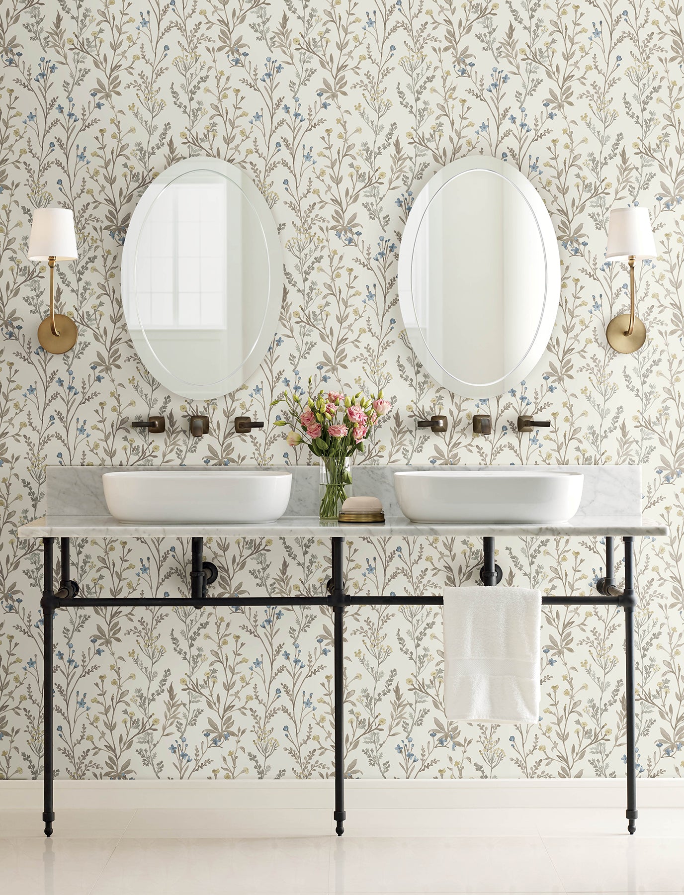 Laverne Neutral 4191-83017 Wallpaper by Chesapeake - Wallpapers To Go