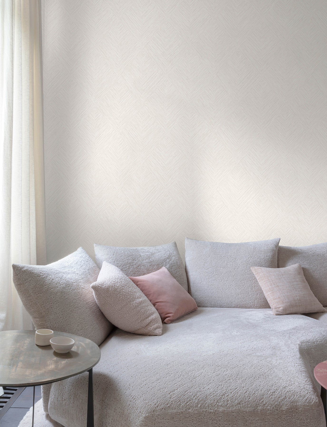 Hollis Beige 4191-83043 Wallpaper by Chesapeake - Wallpapers To Go