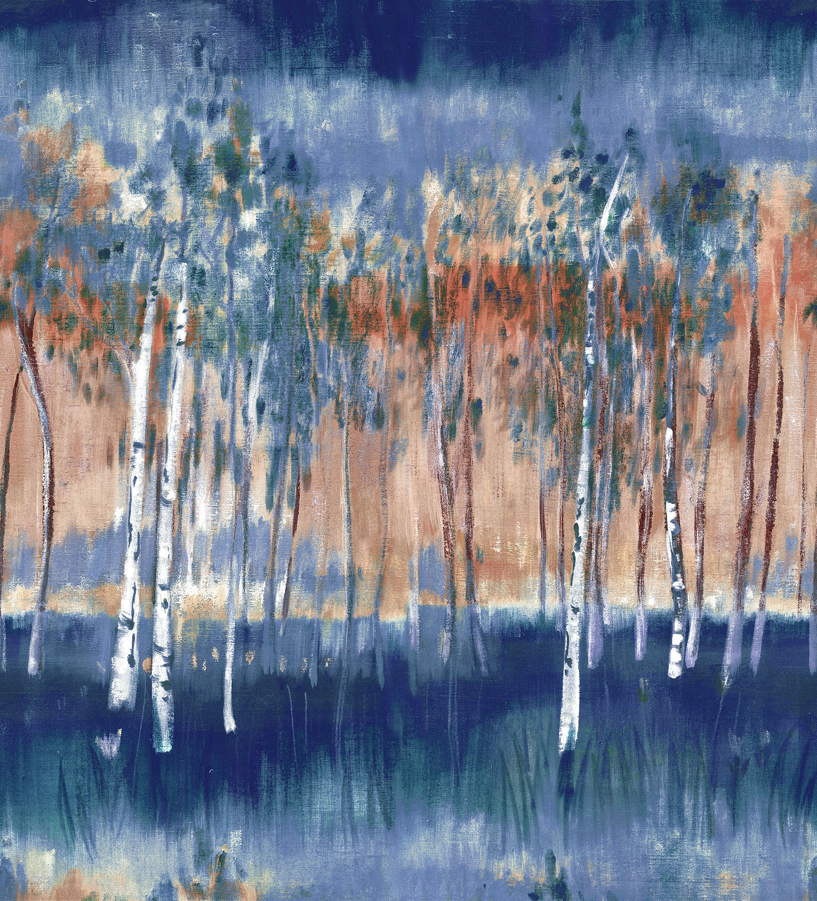 Primavera 4 Panel Dark Blue 4193-7472M Mural by A Street Prints ...