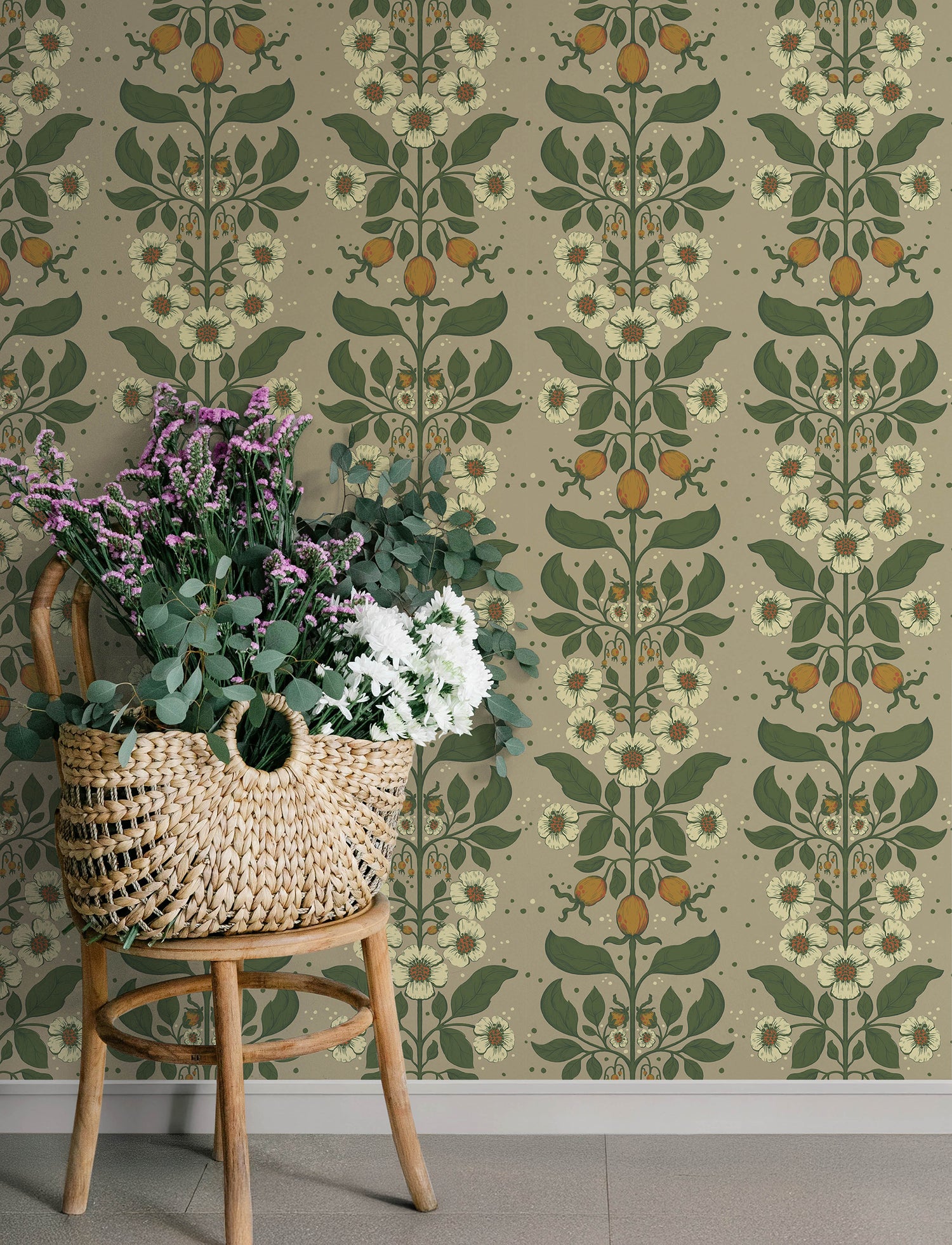 Rosa Light Brown 4201-48012 Wallpaper by A Street Prints - Wallpapers To Go