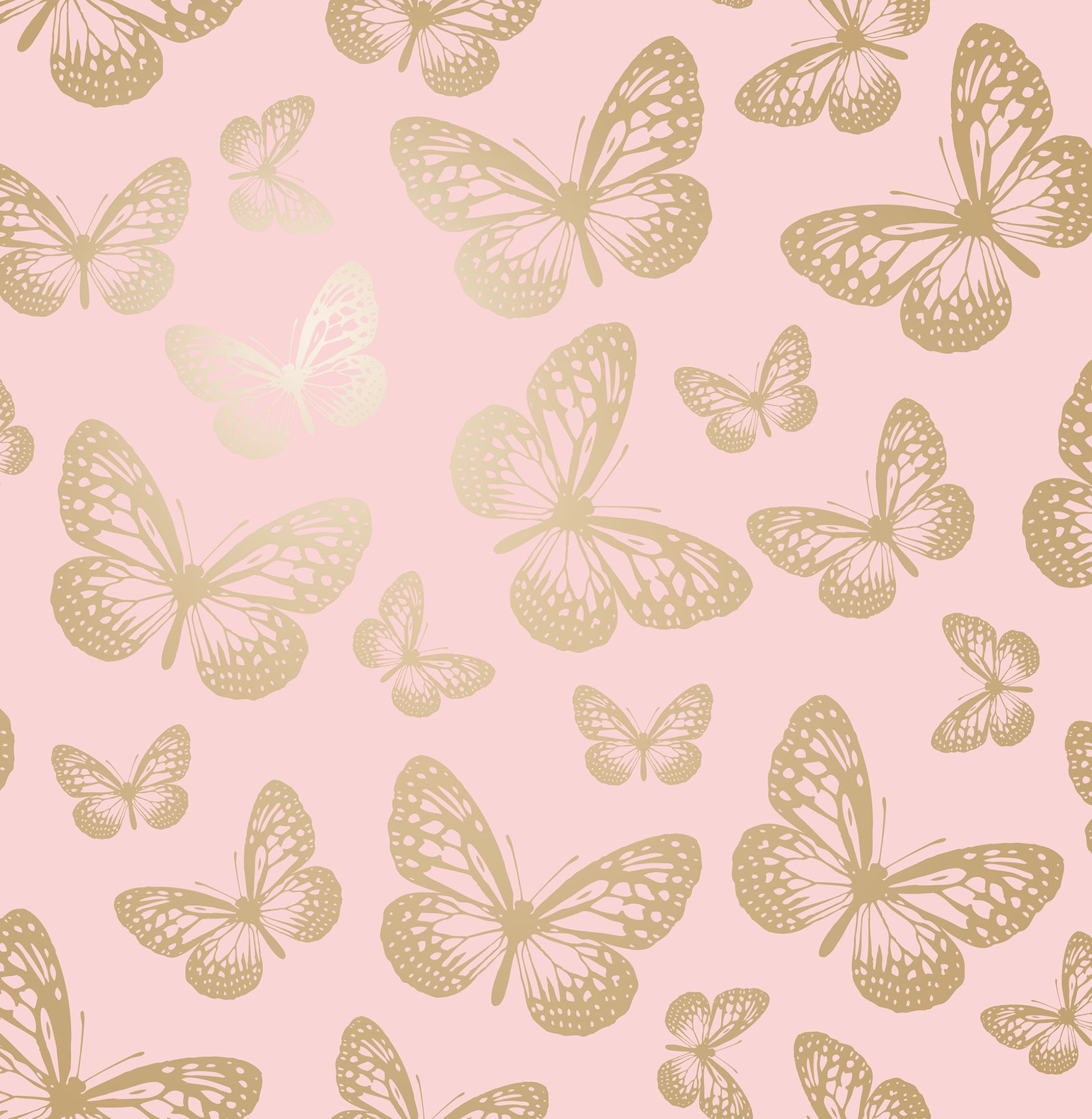 Metallic Butterflies Pink 4203-27586 Wallpaper by Advantage ...