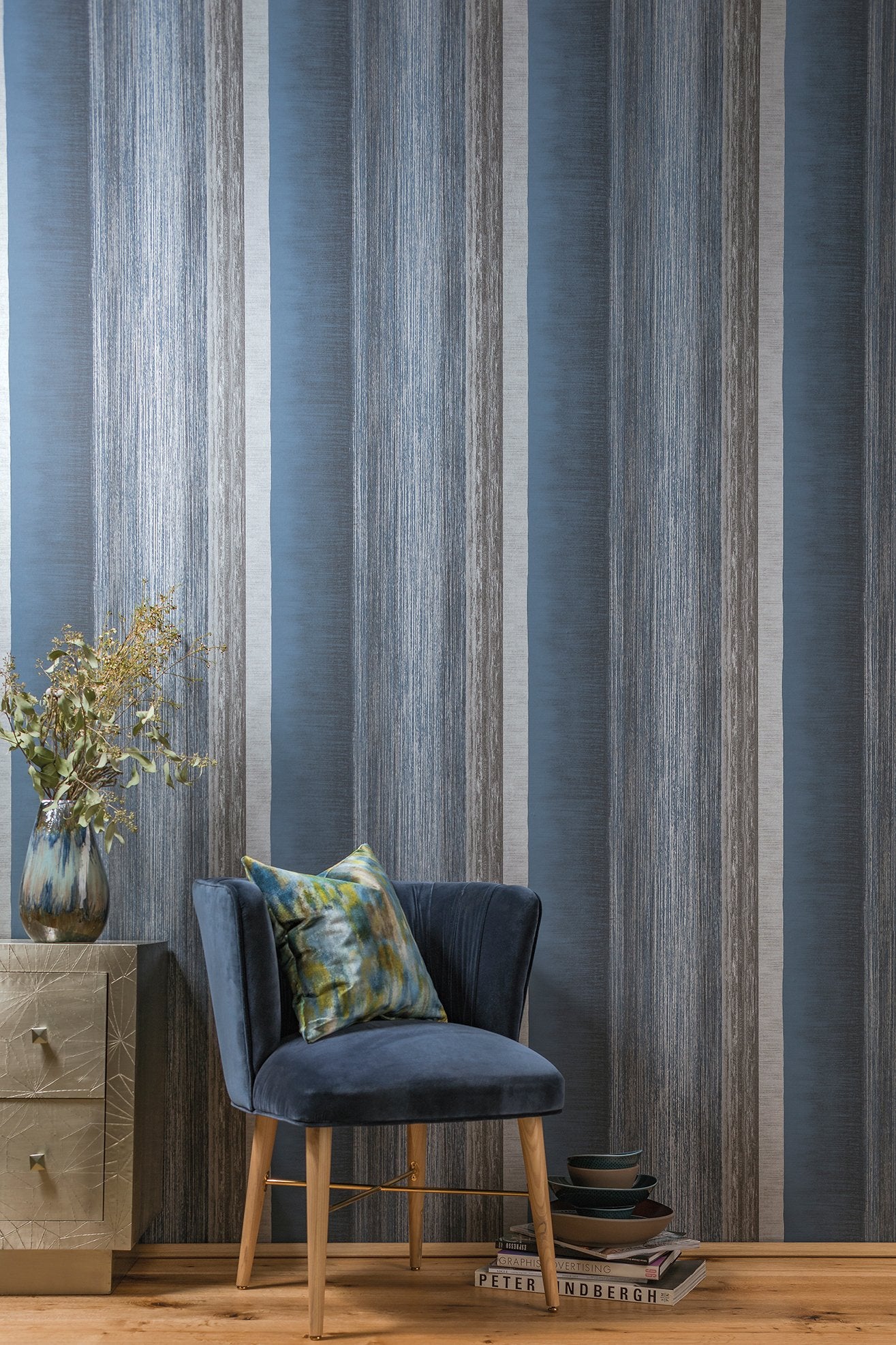 Poseidon Blue 64298 Wallpaper by Galerie - Wallpapers To Go