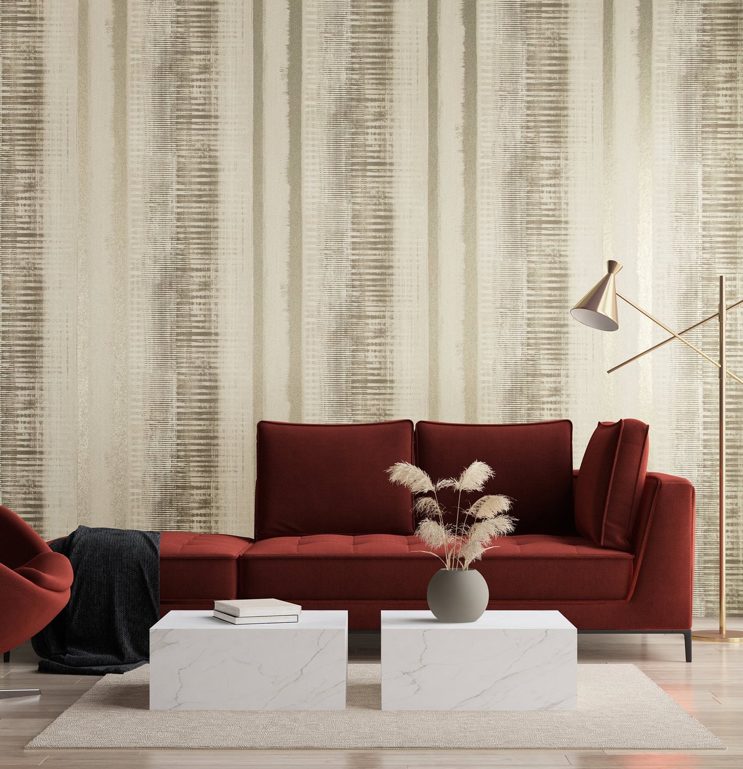 Hermes Beige 64324 Wallpaper by Galerie - Wallpapers To Go