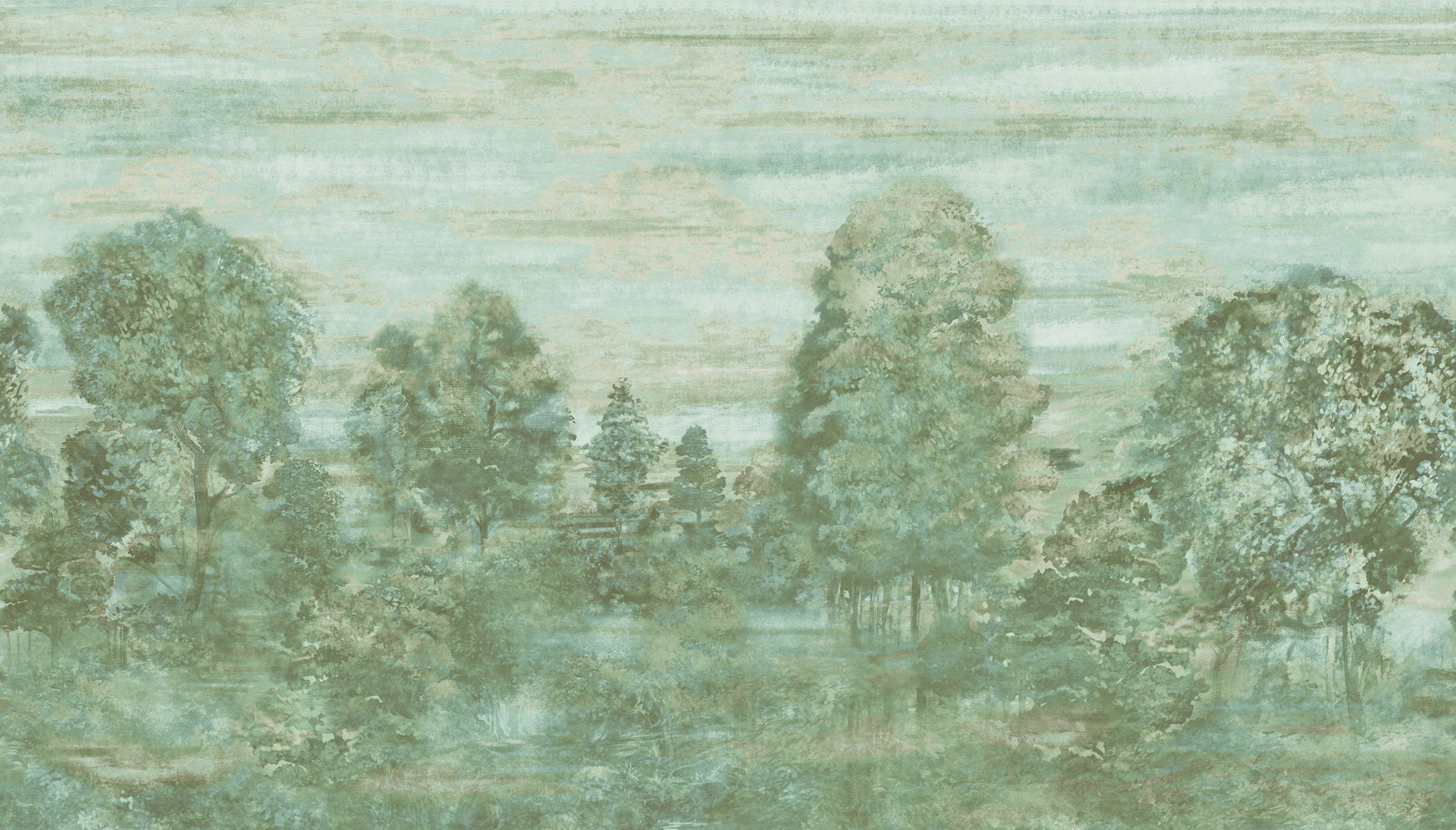 Shakespreare 6 Panel Green 9936 Mural by Armani Casa - Wallpapers To Go