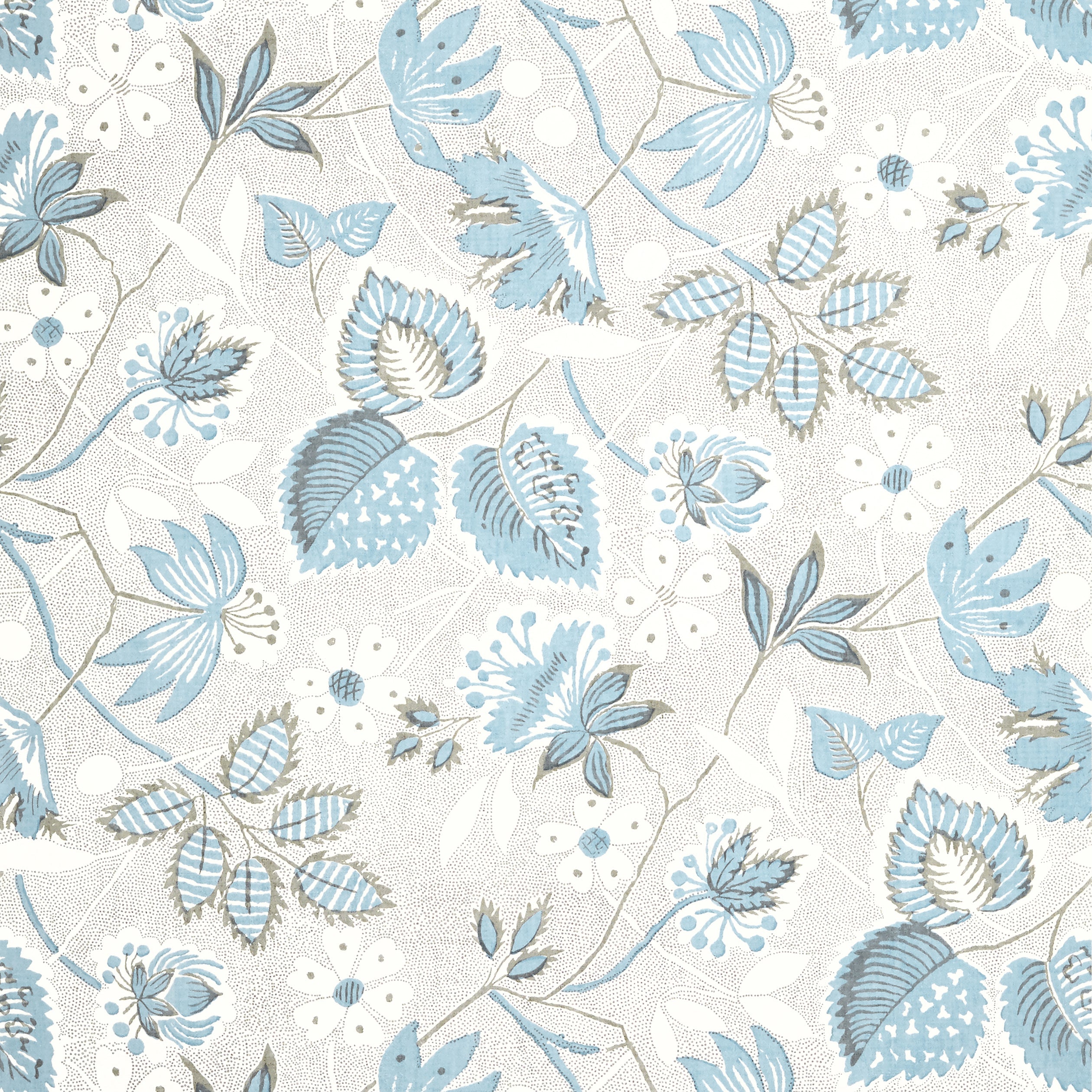Indienne Hazel Spa Blue AT15114 Wallpaper by Anna French - Wallpapers To Go