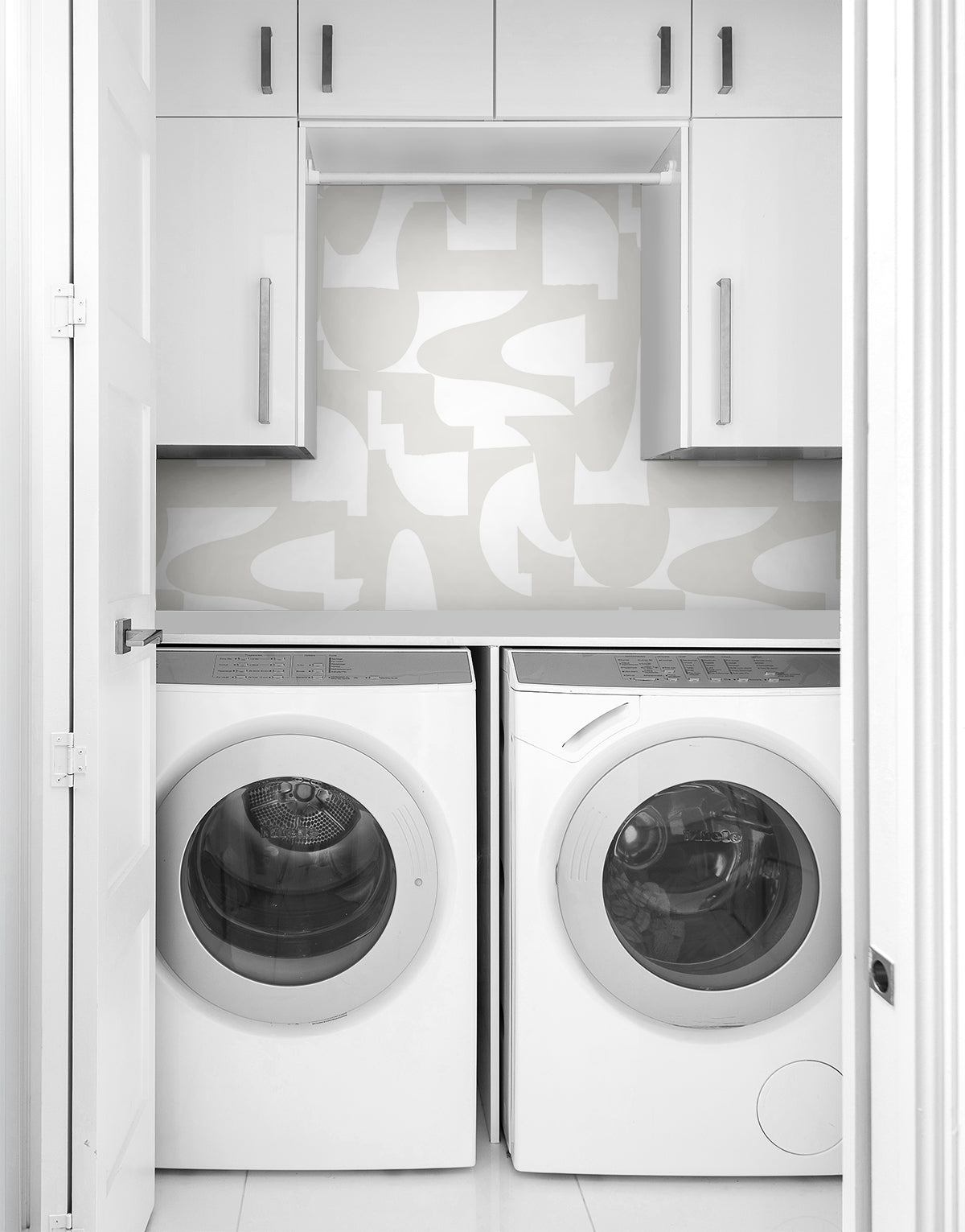 Organic Geometric Peel and Stick Sea Salt NW56507 Wallpaper by NextWall ...