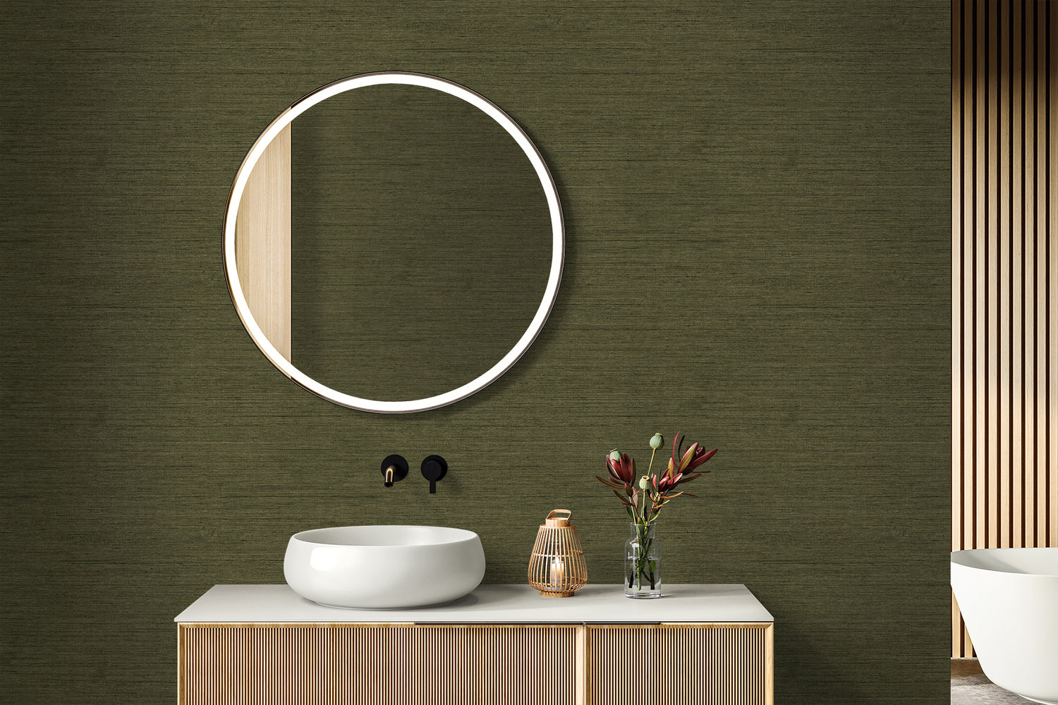 Threaded Moss RA40913 Wallpaper by Seabrook - Wallpapers To Go