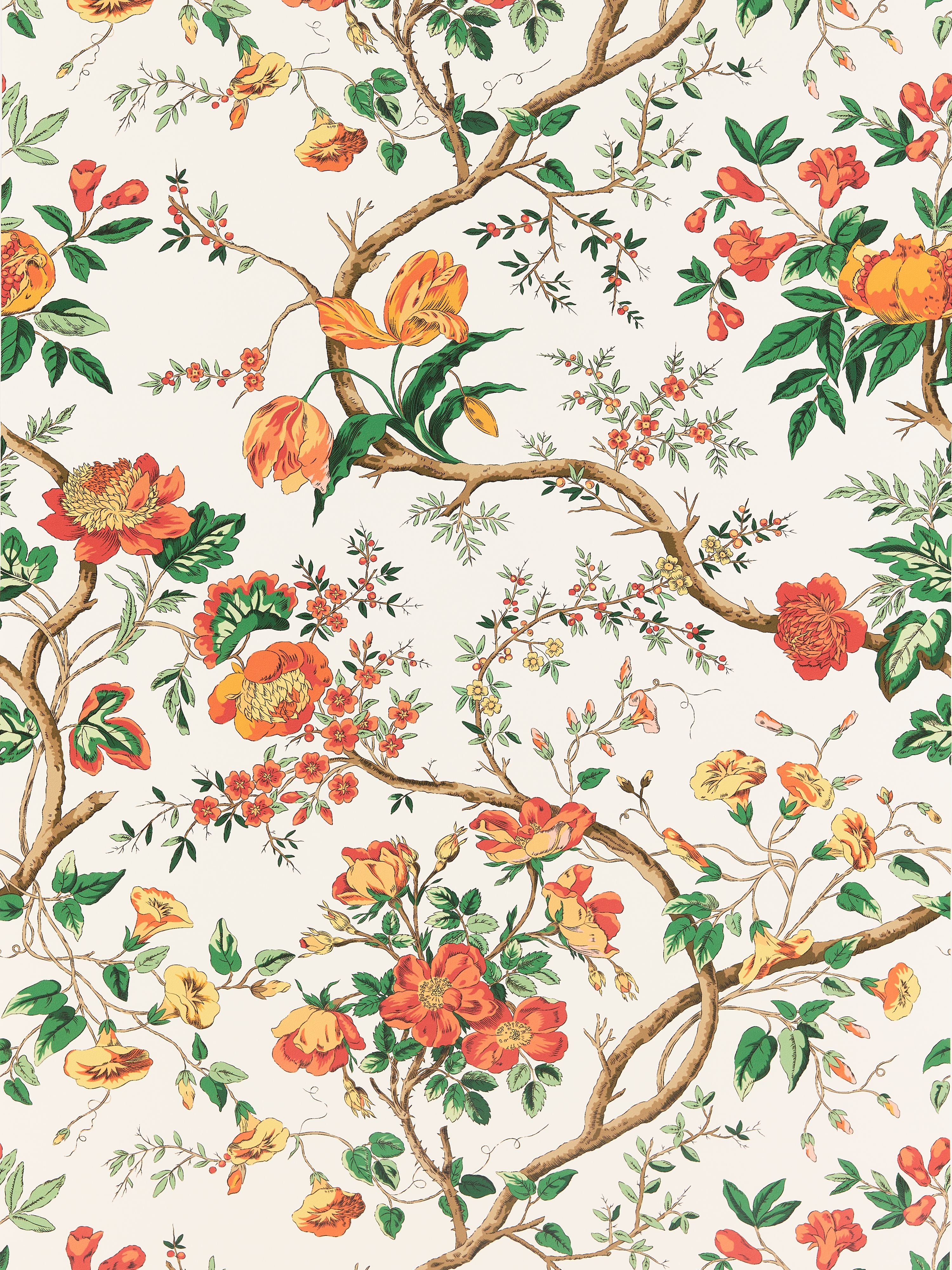 Persephone Persimmon SC 0001WP88563 Wallpaper by Scalamandre ...