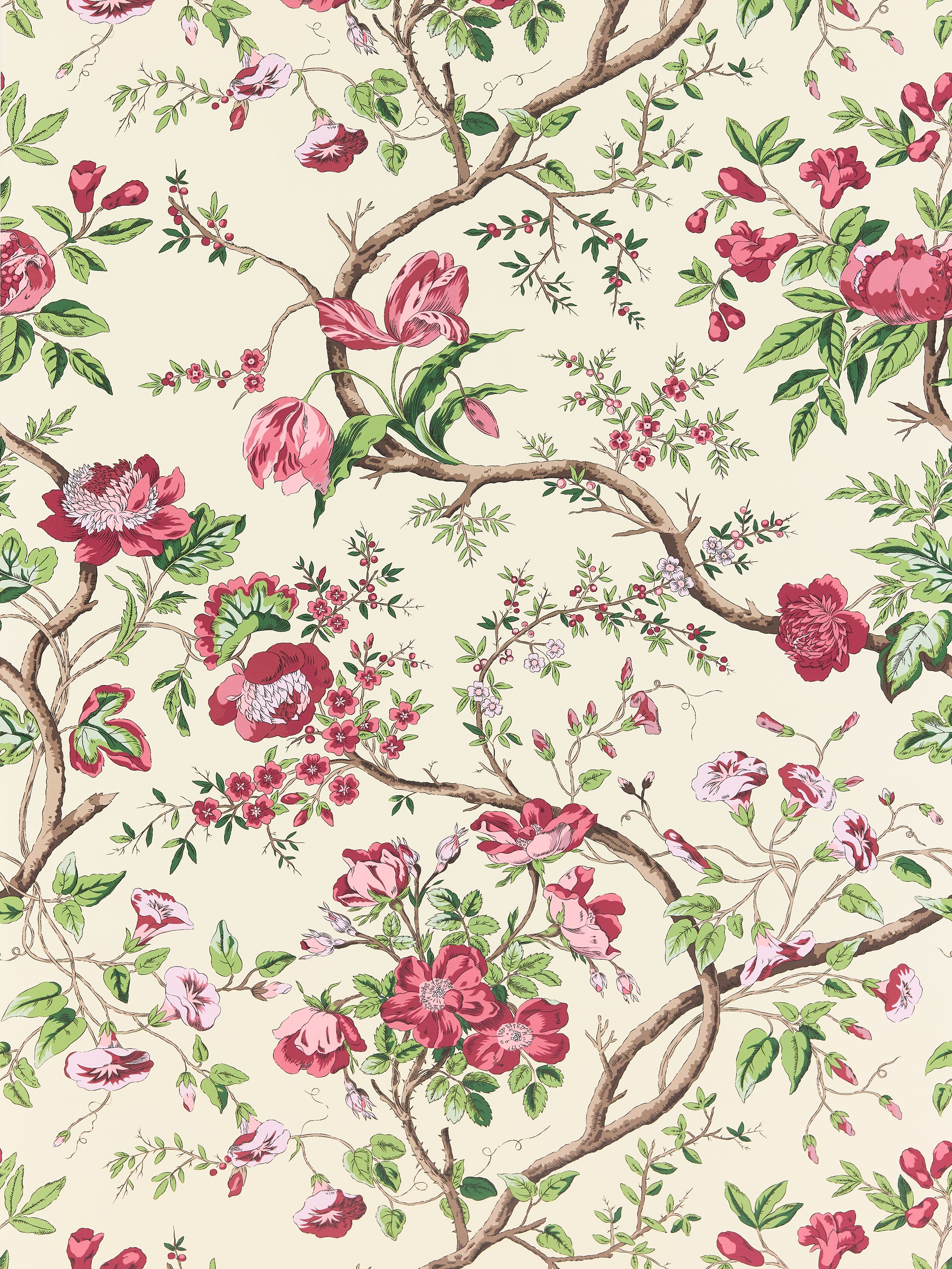 Persephone Heirloom Rose SC 0002WP88563 Wallpaper by Scalamandre ...