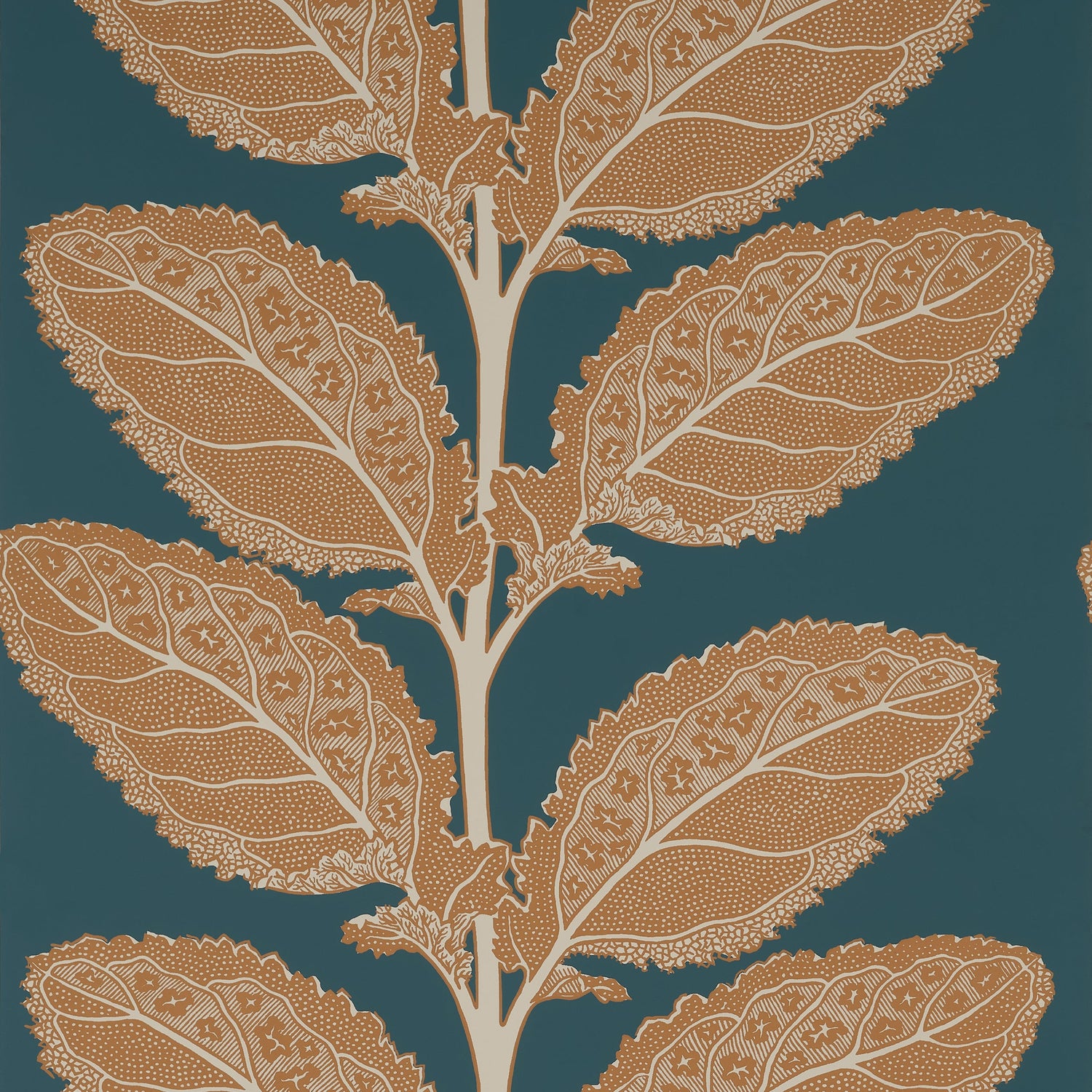 Lacinato Ochre and Mineral T12037 Wallpaper by Thibaut - Wallpapers To Go