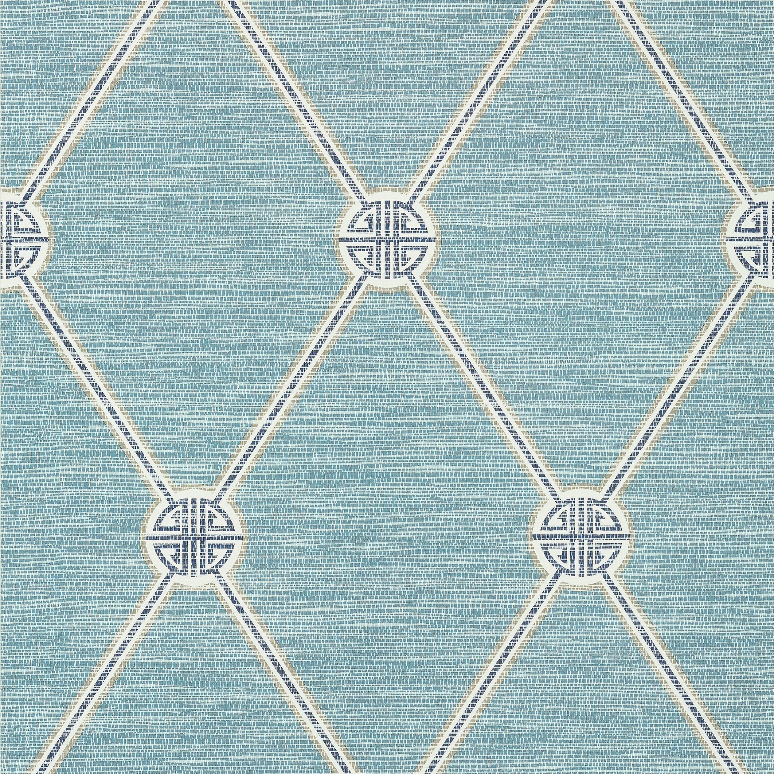 Turnberry Trellis Mineral T13391 Wallpaper by Thibaut - Wallpapers To Go