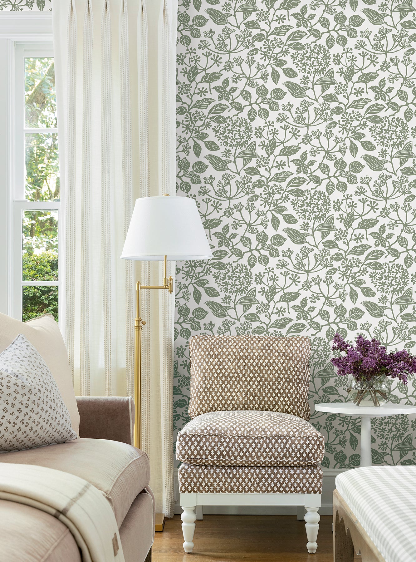 Rowen Olive VP1343 Wallpaper by Antonina Vella - Wallpapers To Go