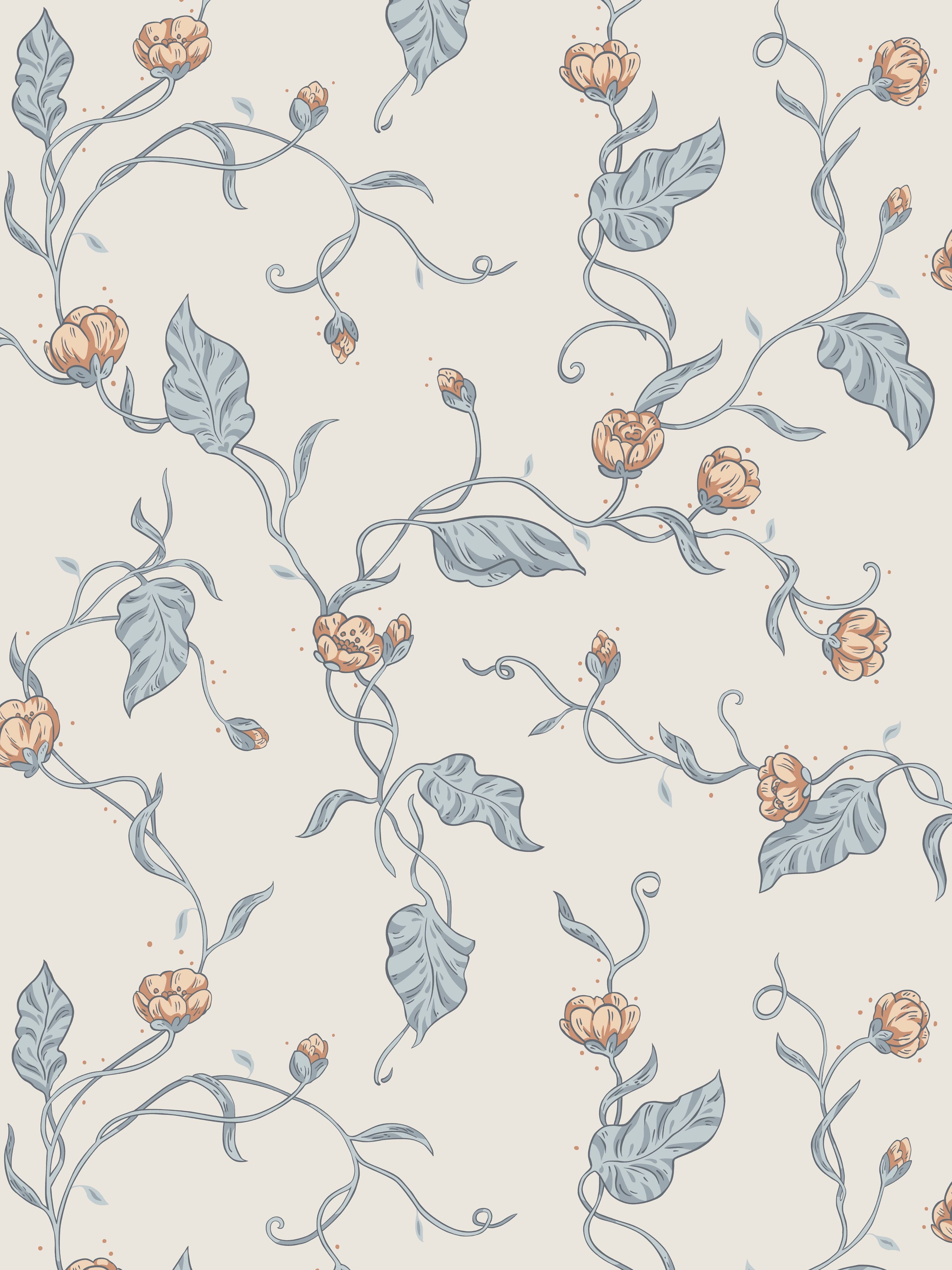 Elmire Soft Blue WSB 00081400 Wallpaper by Scalamandre - Wallpapers To Go